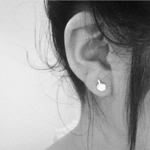 Jewelry | Stainless Steel Middle Finger Studs | Poshmark